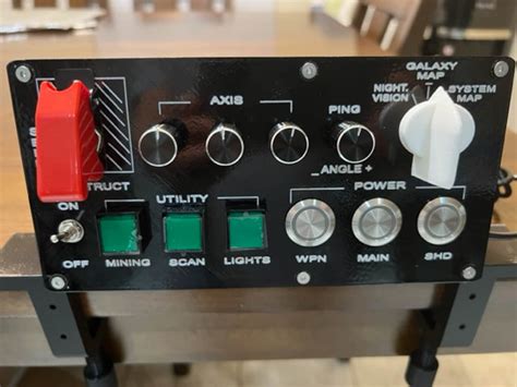 star citizen button box space simulator switch panel flight sim etsy