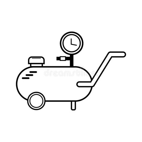 Compressor Icon Logo Vector Design Stock Vector Illustration Of White