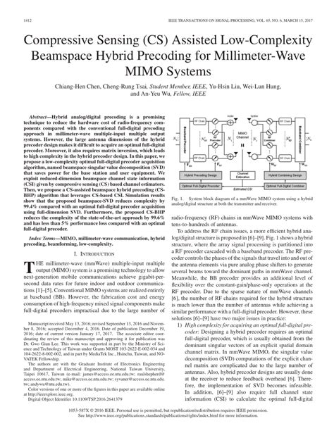 pdf compressive sensing cs assisted low complexity beamspace hybrid