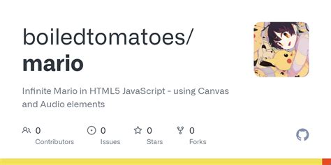 Github Boiledtomatoesmario Infinite Mario In Html5 Javascript