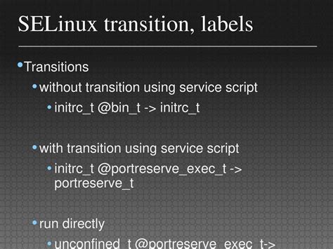 Writing Selinux Policy Permissive Domains Real Bugs Ppt Download