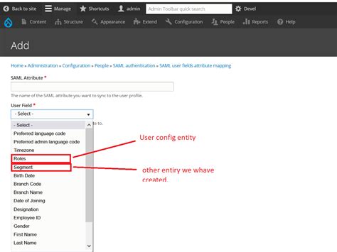 user field map with field type entity reference [ 3265786]