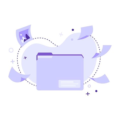 Premium Vector Paper Folder With Documents File Folder With Flying