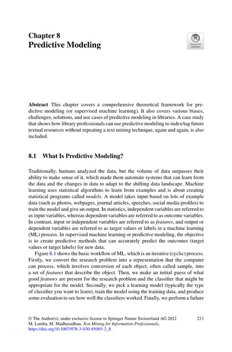 Pdf Predictive Modeling