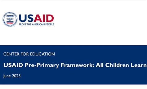 Usaid Releases Prep Primary Framework Ecdan
