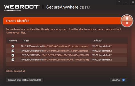 Webroot Detecting Trojans In Project After Upgrading To Urp Questions