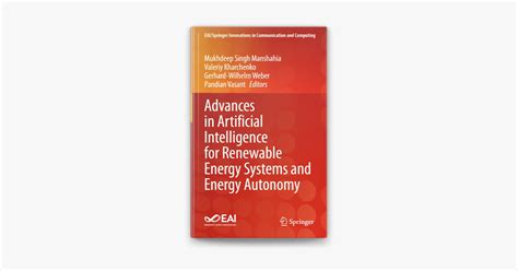 ‎advances In Artificial Intelligence For Renewable Energy Systems And Energy Autonomy By