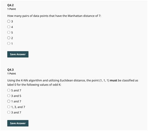 Solved Euclidean Distance Given Two Vectors X Chegg
