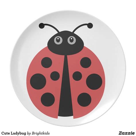 Cute Ladybug Plate Zazzle Ladybug Cute Craft Party