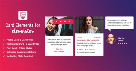 Plugin Features Of Card Elements For Elementor Plugin