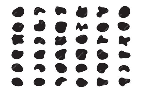 Premium Vector Random Blob Organic Pattern Spot Shape Amorphous Ink
