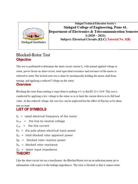 Expt No 5b Pdf Electric Motor Electrical Impedance