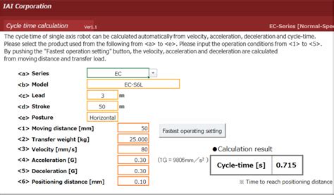 Cycle Time Calculation Software Iai America