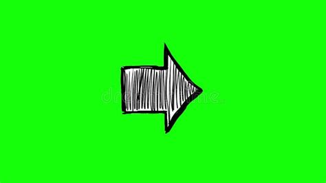 Arrow Pointer Icon Animation On Green Screen Arrow Bouncing Loop