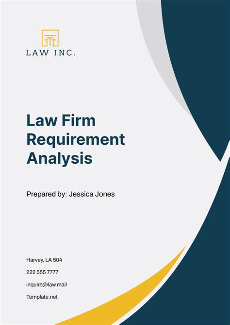 Free Law Firm Requirement Analysis Template To Edit Online