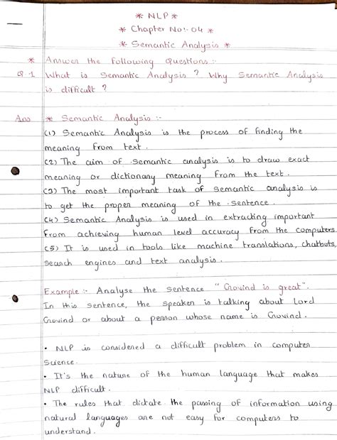 NLP Module Notes Nlp NLP Chapter No O Semanhic Analysiy Amwen He