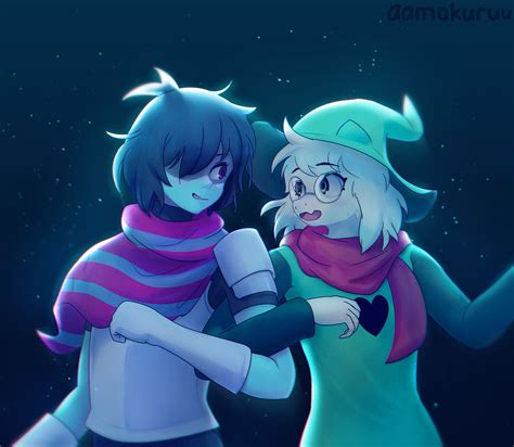 Kris And Ralsei By Aamakuruu On Deviantart