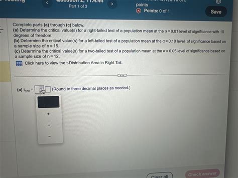 Solved Part 1 Of 3 Points × Points 0 Of 1 Save Complete Parts A