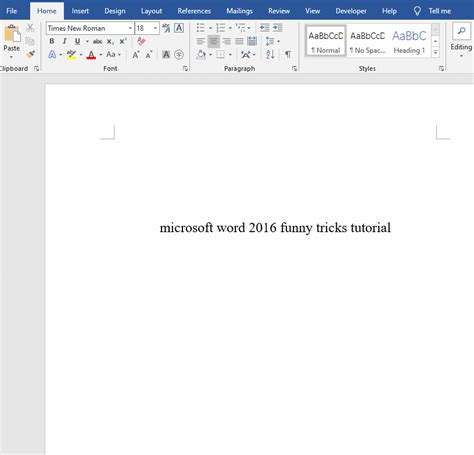 Microsoft Word 2016 Funny Tricks Tutorial My Microsoft Office Tips