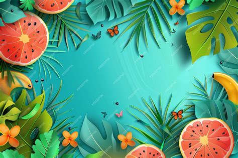 Its summer time vector banner background template | Premium AI-generated image