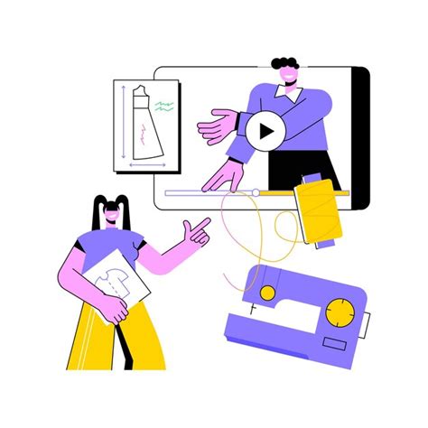 Premium Vector Sewing Classes Abstract Concept Vector Illustration