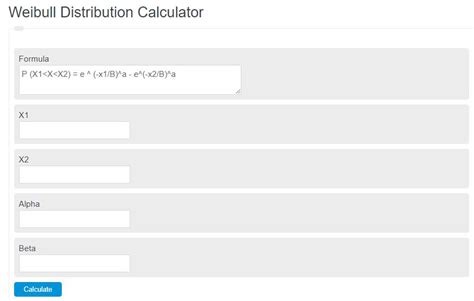 Weibull Distribution Calculator Calculator Academy