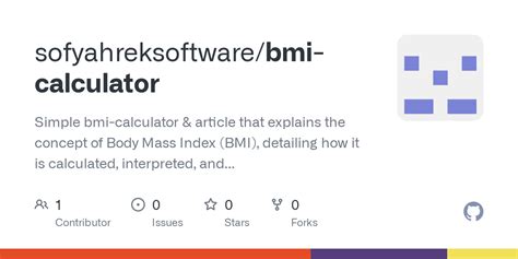 GitHub Sofyahreksoftware Bmi Calculator Simple Bmi Calculator Article That Explains The
