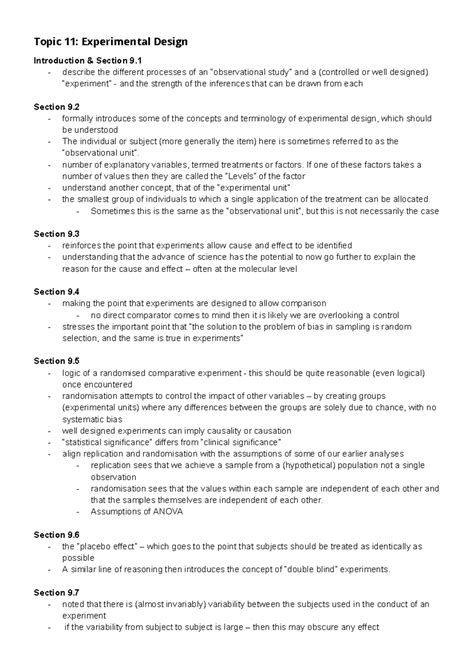 experimental design tutor col sharp topic 11 experimental design