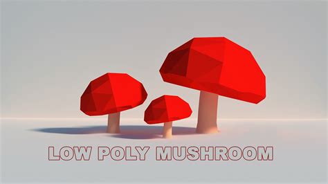 3d Model Mushroom Simple Vr Ar Low Poly 3d Model Vr Ar Low Poly Cgtrader