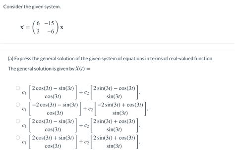 Solved Consider The Given System X A Express Chegg Com