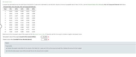 Solved AnswerNet Present ValueDetermine A The Net Present Chegg
