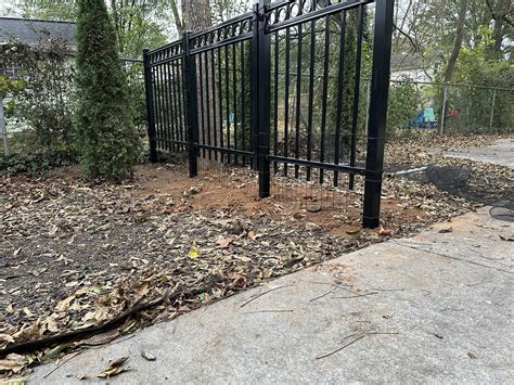 Contractor Installed Steel Fence That Doesnt Reach Ground Any Way To