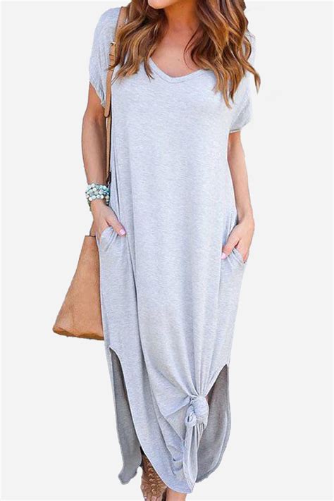Side Slit Maxi Dress With Pockets North