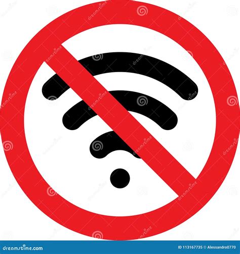 No Wireless Connection Sign Stock Illustration Illustration Of Icon Allowed