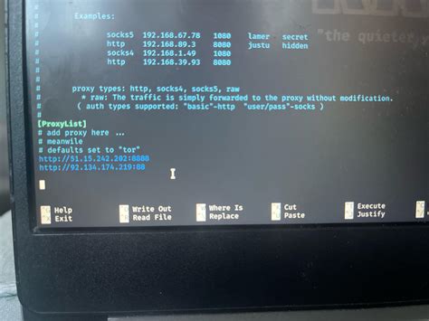 proxychains unable to connect r kalilinux