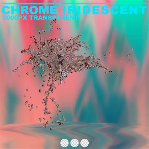Premium Psd Futuristic Chrome Liquid Iridescent Abstract Metallic