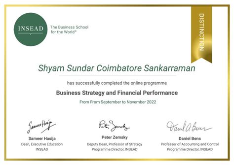 Shyam Sundar C S On Linkedin Insead Bsfp Strategy Finance Upday