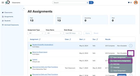 Assignment Link Discovery Education Help Center