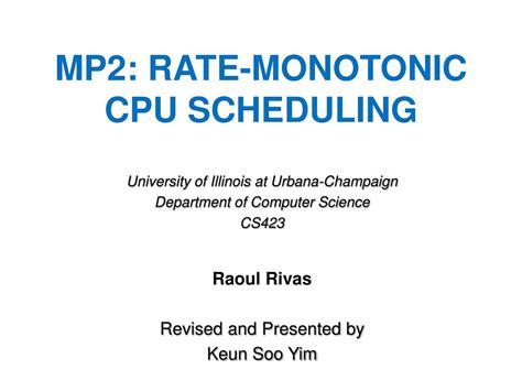 Ppt Mp2 Rate Monotonic Cpu Scheduling Powerpoint Presentation Free