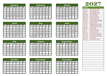 2027 Large Calendar Calendarlabs