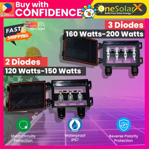 Solar Junction Box Pv Module Junction Box W W A W W With Waterproof And Sunproof