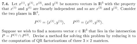 Numerical Methods Use Qr Factorizations To Find Intersection Of Two