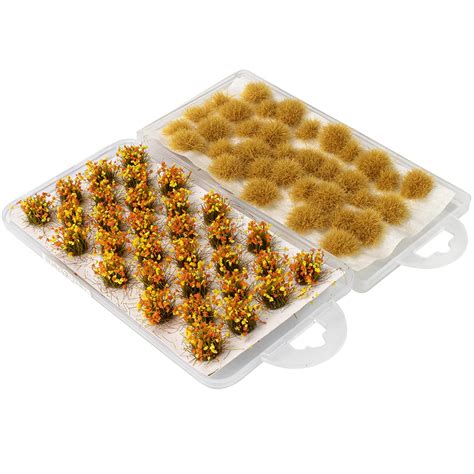 35 Pcs Static Grass Tuft Model Grass Tufts Railway Artificial Grass And