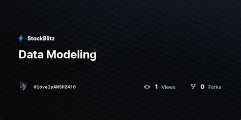 Data Modeling Stackblitz