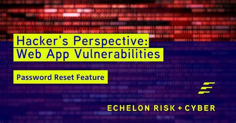 Hackers Perspective Web App Vulnerabilities Password Reset Feature