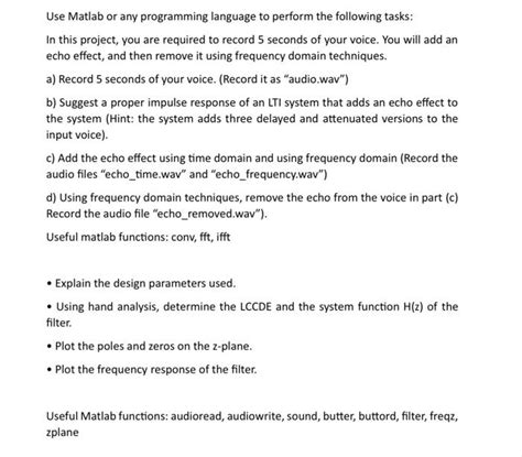 solved using unique matlab solve the following and do not