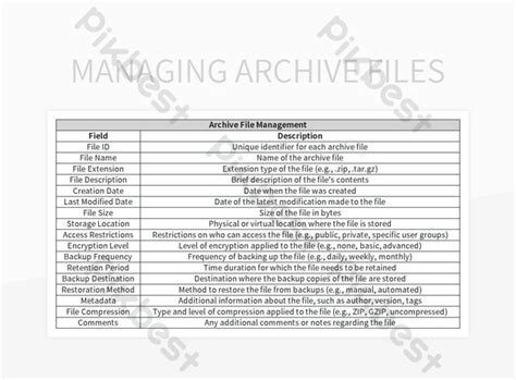 tips for efficiently handling archive files excel template free