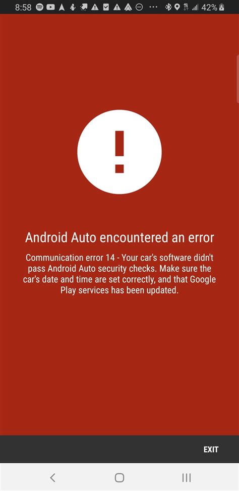 Communication Error 14 Anyone Encountered This Before Randroidauto