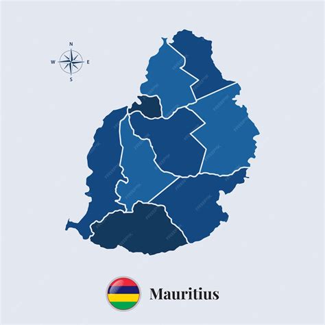 Premium Vector Mauritius Map With Flag Mauritius Flag Map