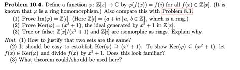 solved problem 10 4 define a function 4 z[x] c by 4 f